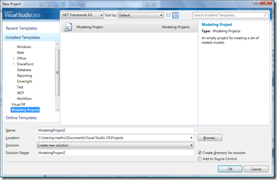 Madhu's Techno Rants: Modeling using Visual Studio 2010
